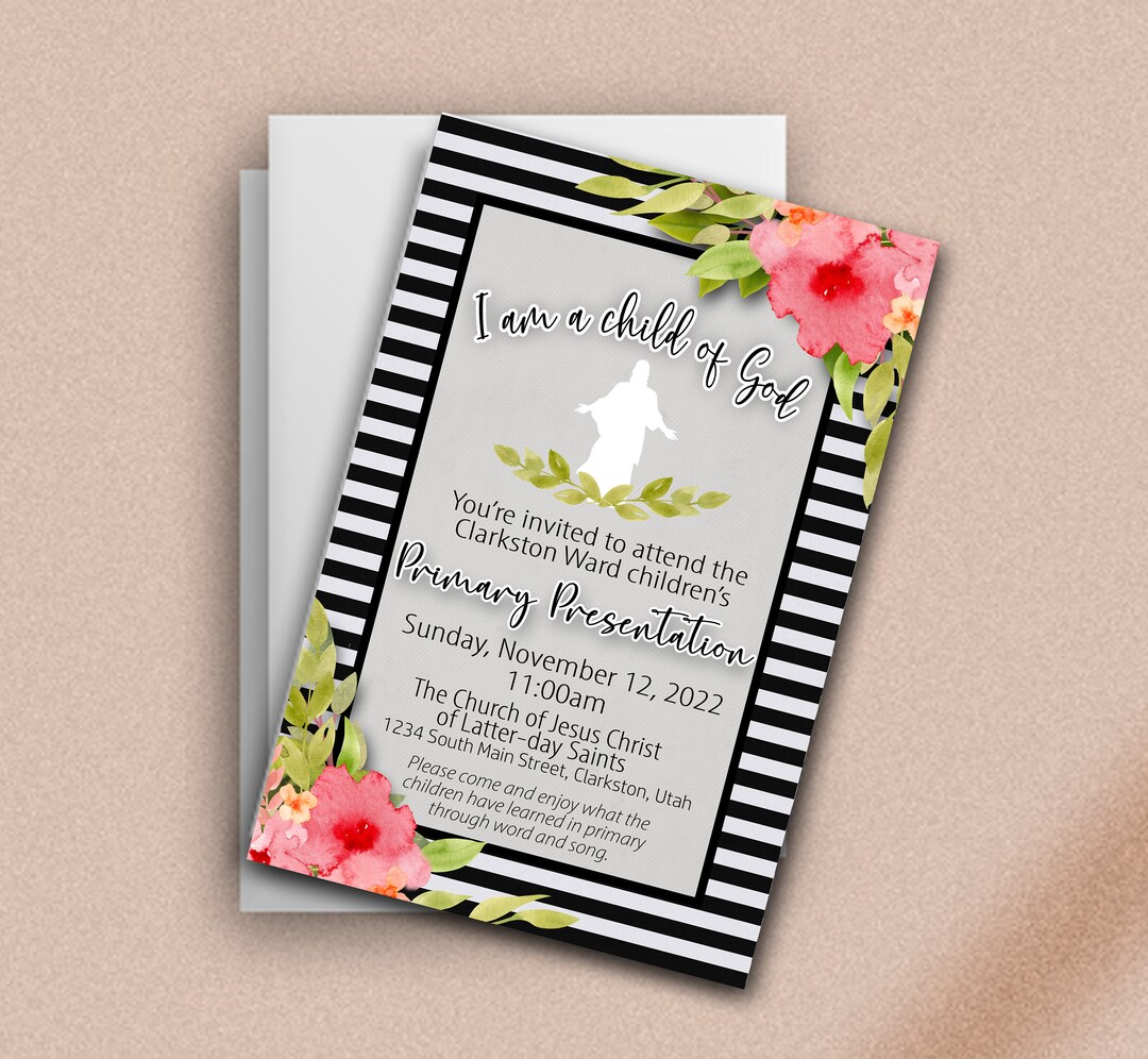 Come Follow Me Primary 2023, LDS 2024 Primary Program Invitation ...