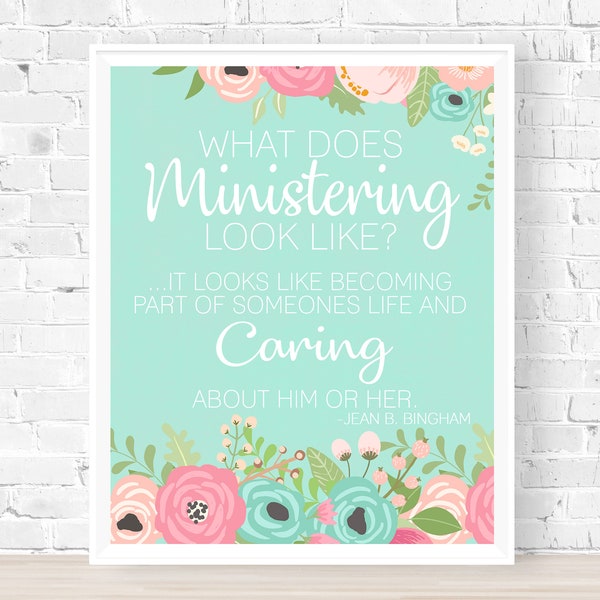 Ministering Printable - Etsy