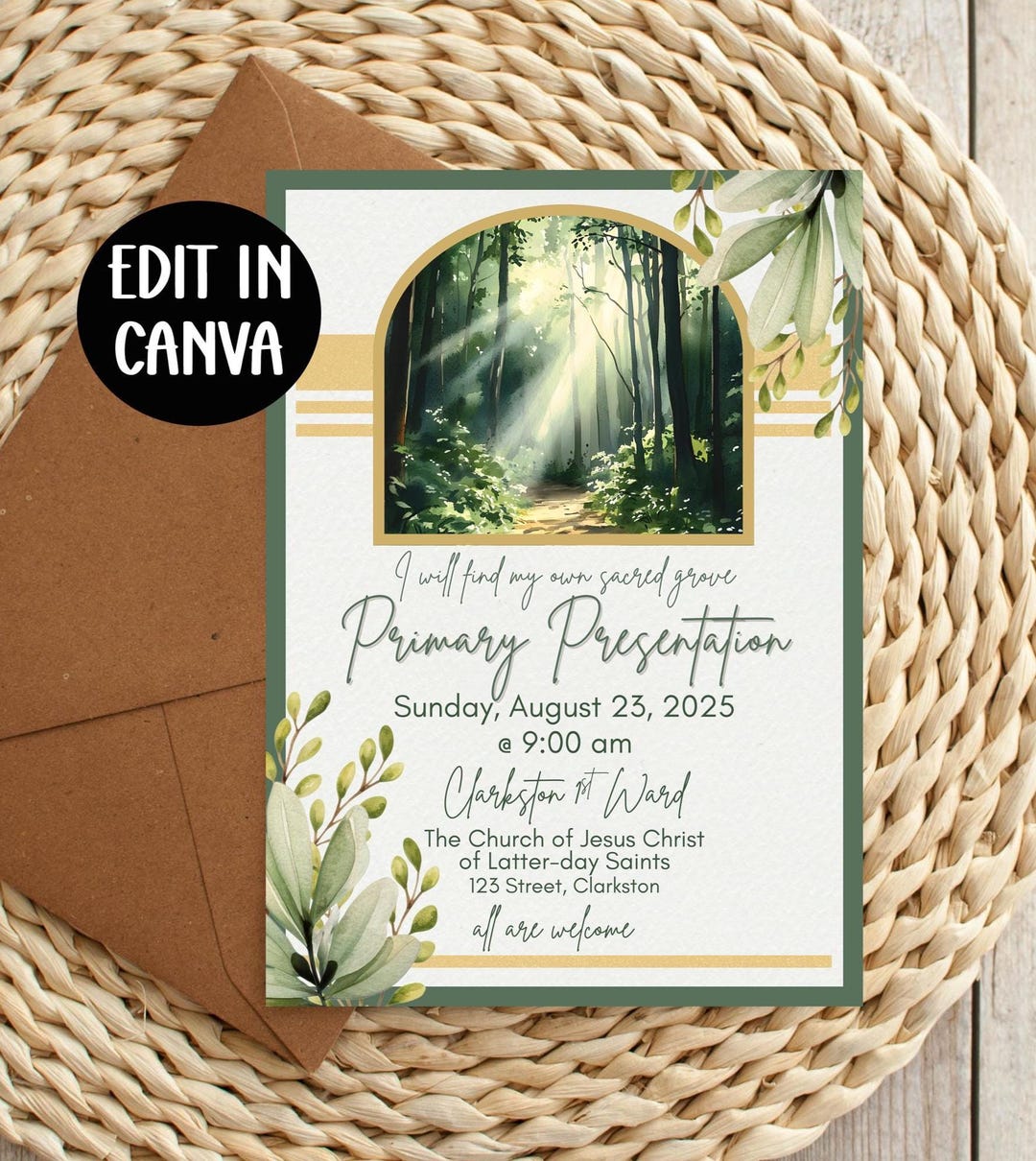 Primary Program Invitation Printable, LDS Primary Presentation ...