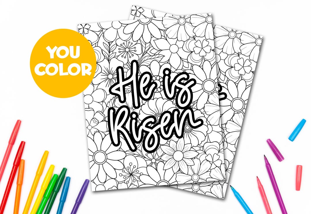 He is Risen, Printable Easter Sunday Coloring Page, LDS Easter, LDS ...