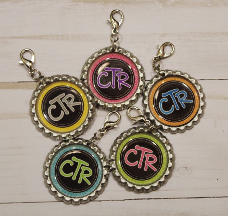 2017 Primary Theme, LDS Primary 2017 Theme, Bottle Cap Zipper Pulls, Choose the Right, CTR, LDS ...