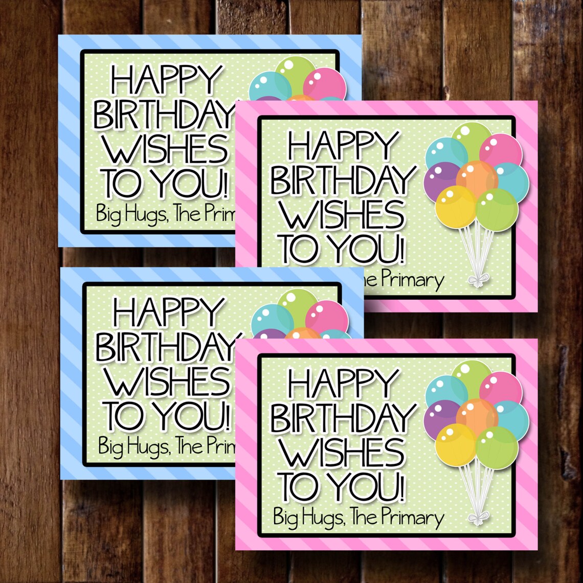 LDS Primary Birthday Gift Primary Printable Birthday Cards - Etsy