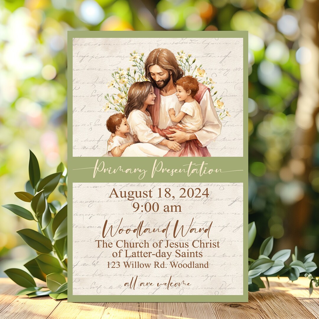 2024 Primary Program Printable, LDS Primary Presentation Invitation ...