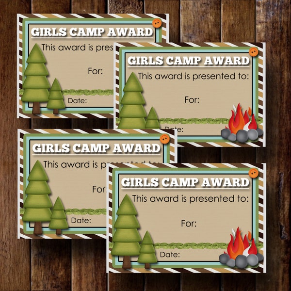 Girls Camp Awards - Etsy