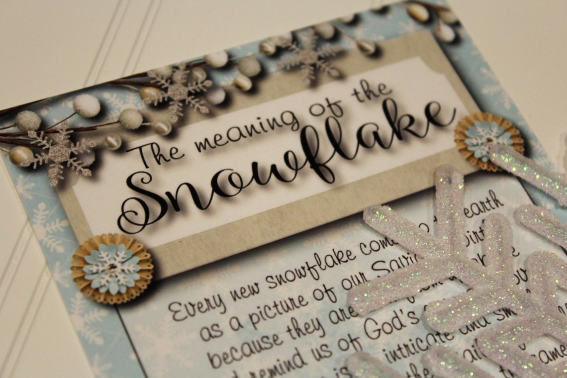 The Christmas Snowflake Ornament Poem Gift LDS Visiting | Etsy