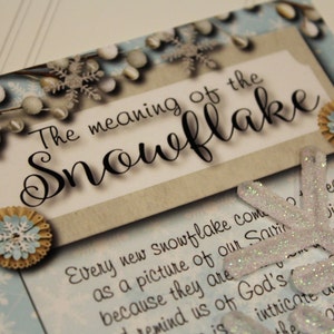 The Christmas Snowflake Ornament Poem Gift- LDS Visiting Teaching ...