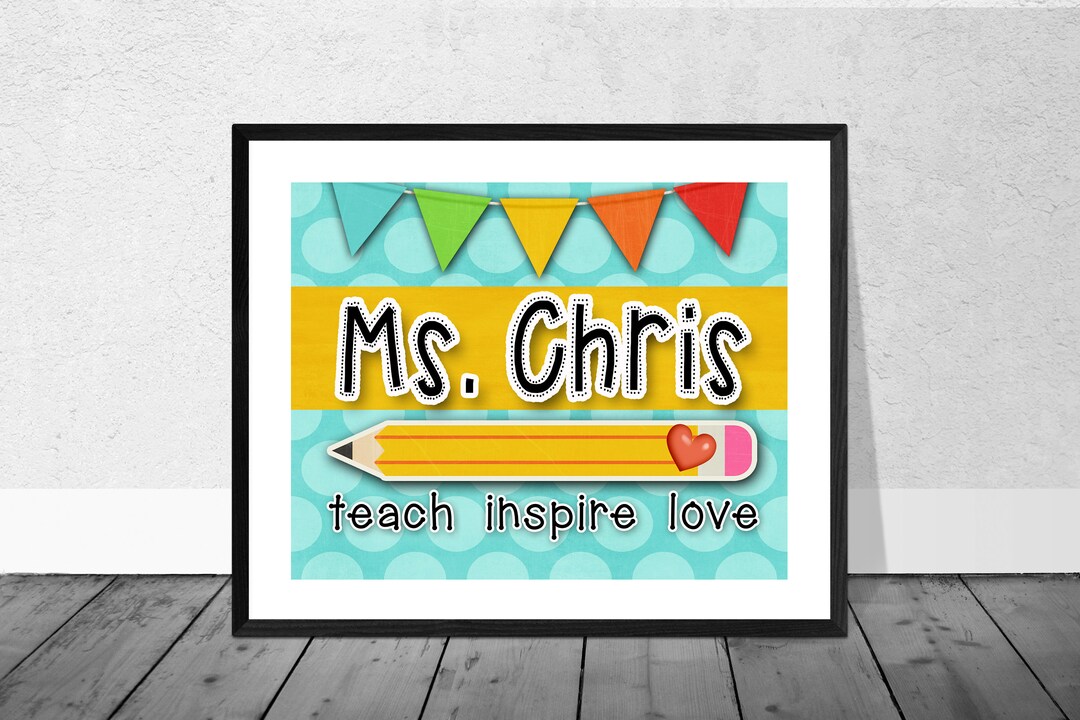 Teacher Gifts, Personalized Teacher Sign, for Teacher, Classroom Sign ...