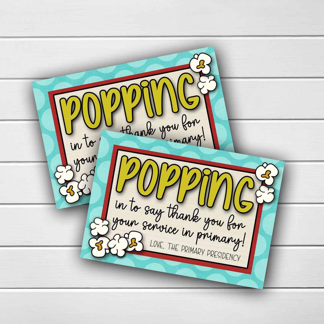 Primary Teacher Thank You, Primary Teacher Appreciation, LDS Primary ...