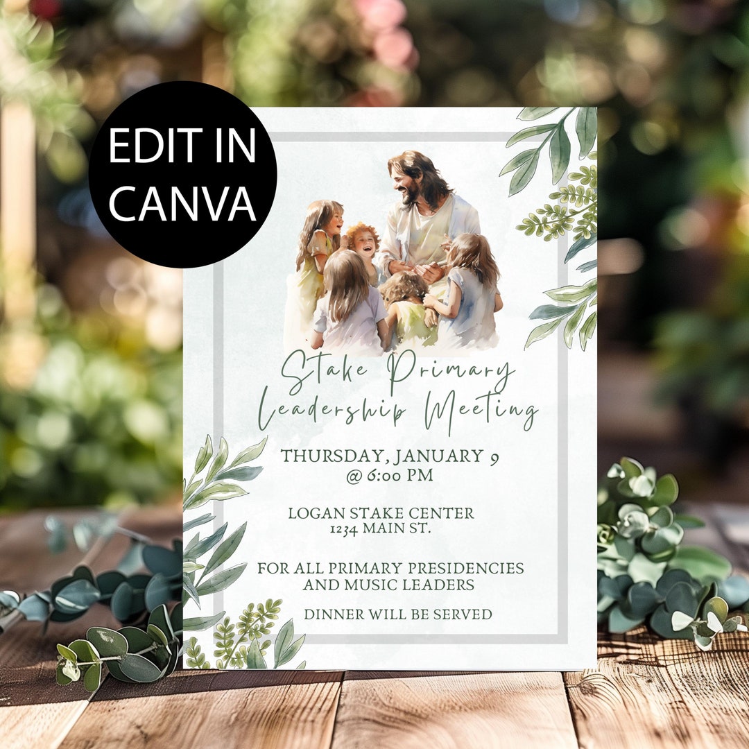 LDS Invitation, LDS Printable Invitation, Primary Meeting Invitation ...