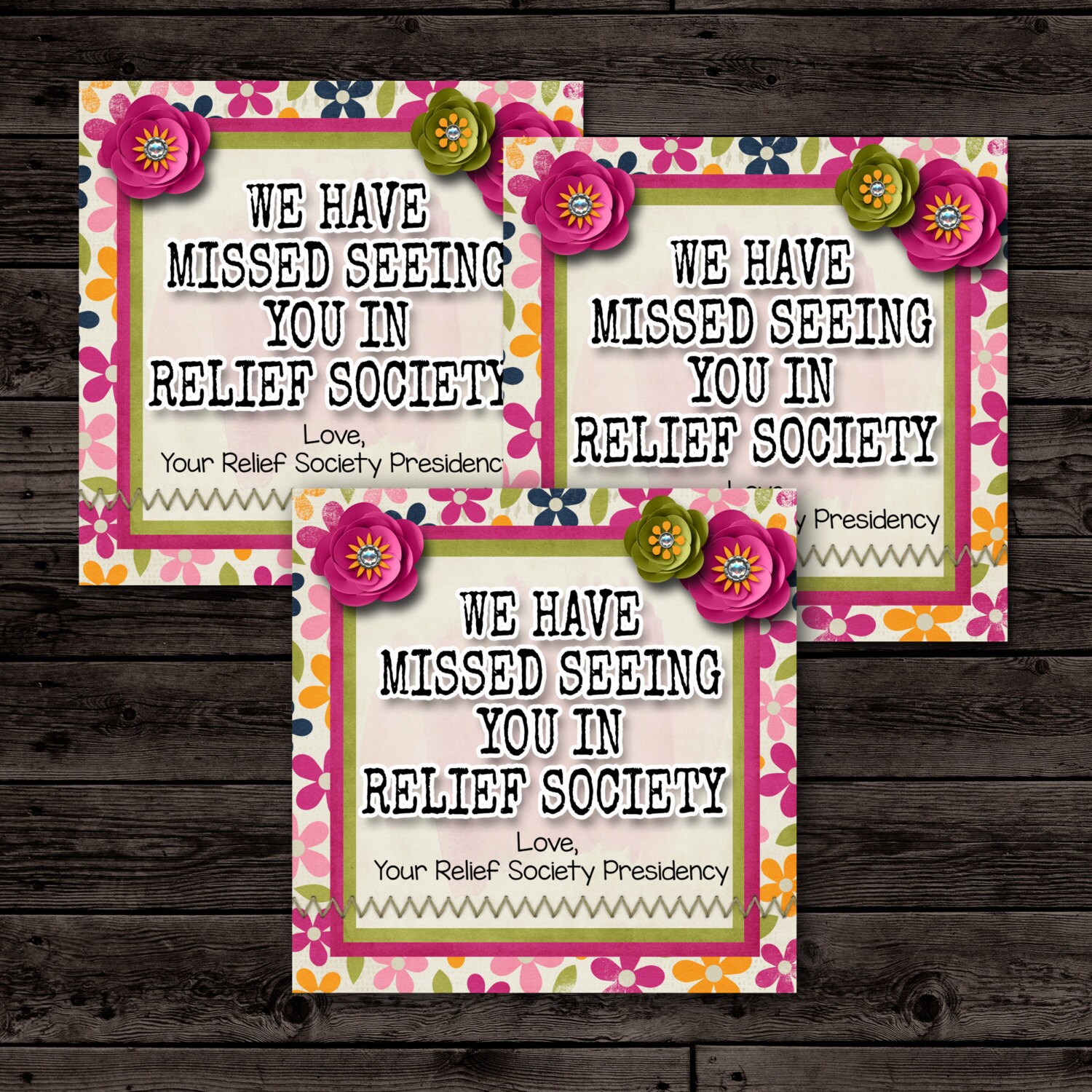 Relief Society Printable, LDS Relief Society Card, Miss You Card ...