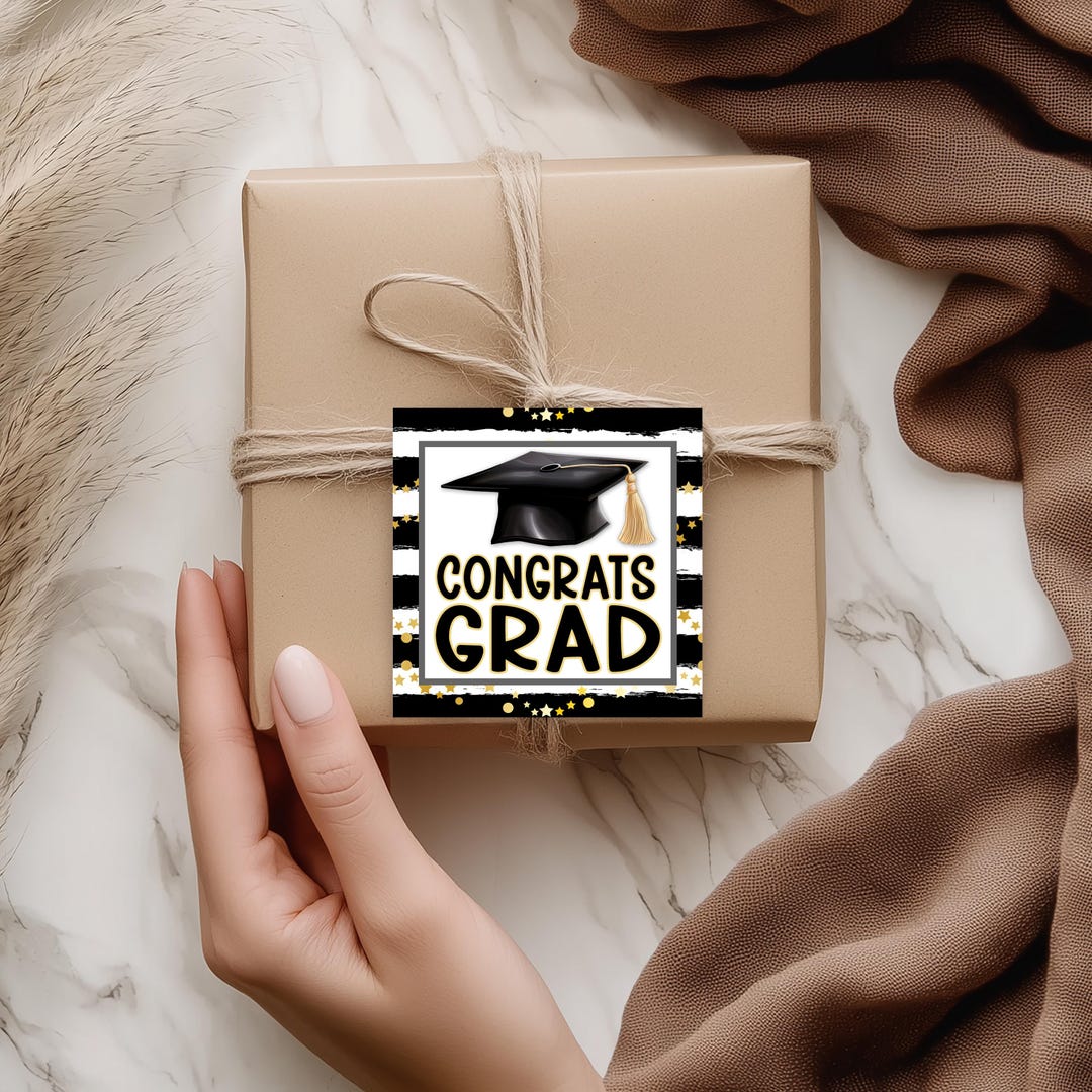 Graduation Gift Tag Printable, Class of 2025 Grad Tag, Congrats Grad ...