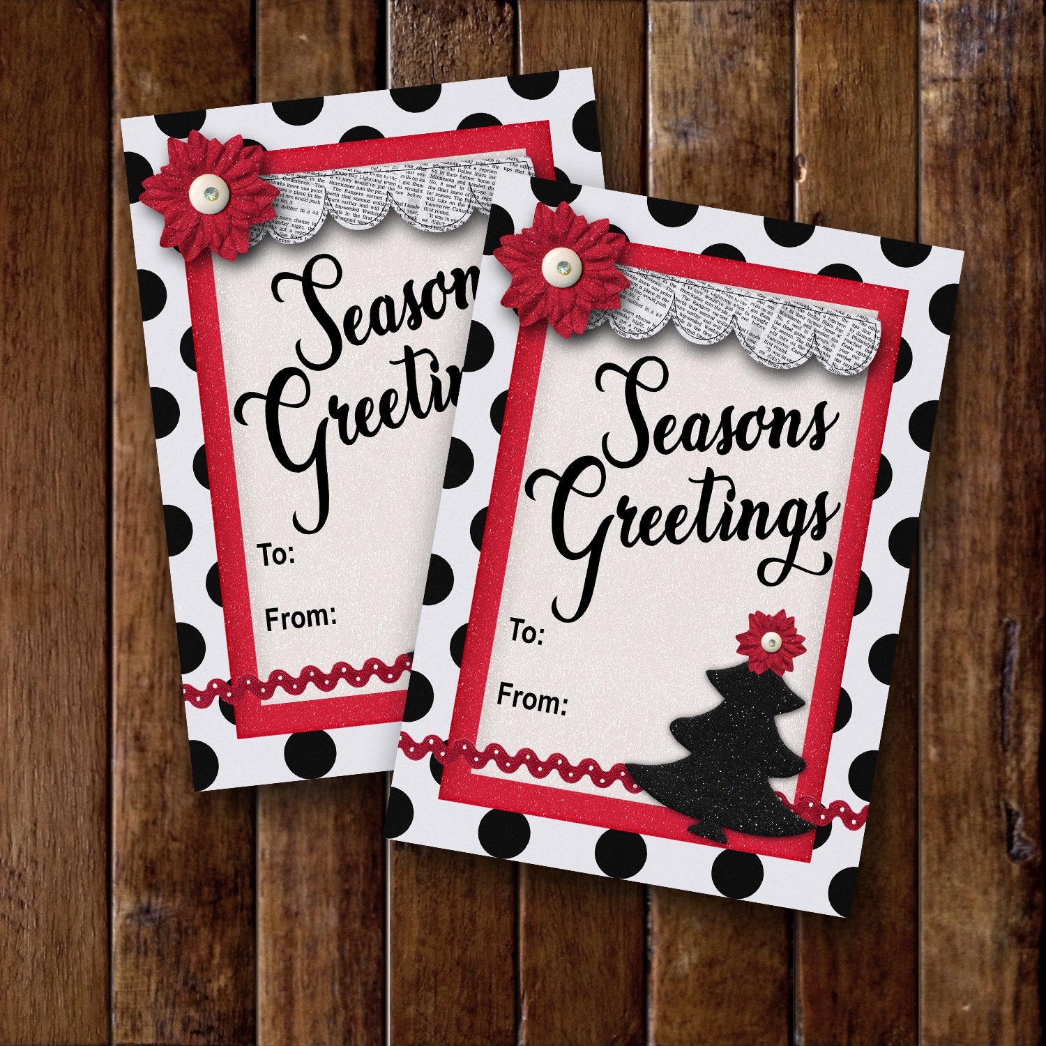 Seasons Greetings Tag, Printable Christmas Tags, Christmas Present Tags ...