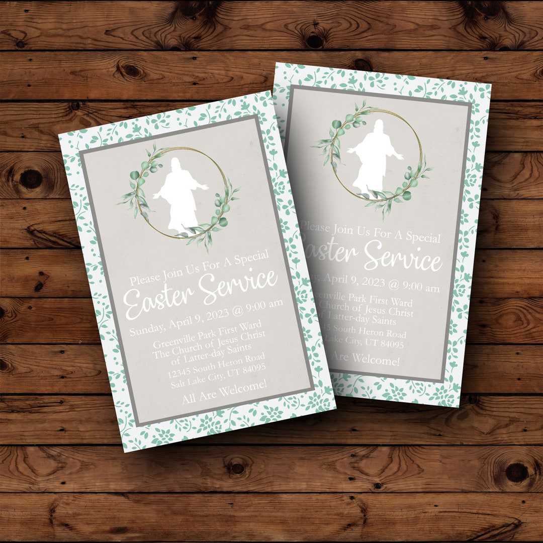 Easter Service Invitation, LDS Church Easter, Easter Sacrament Meeting ...