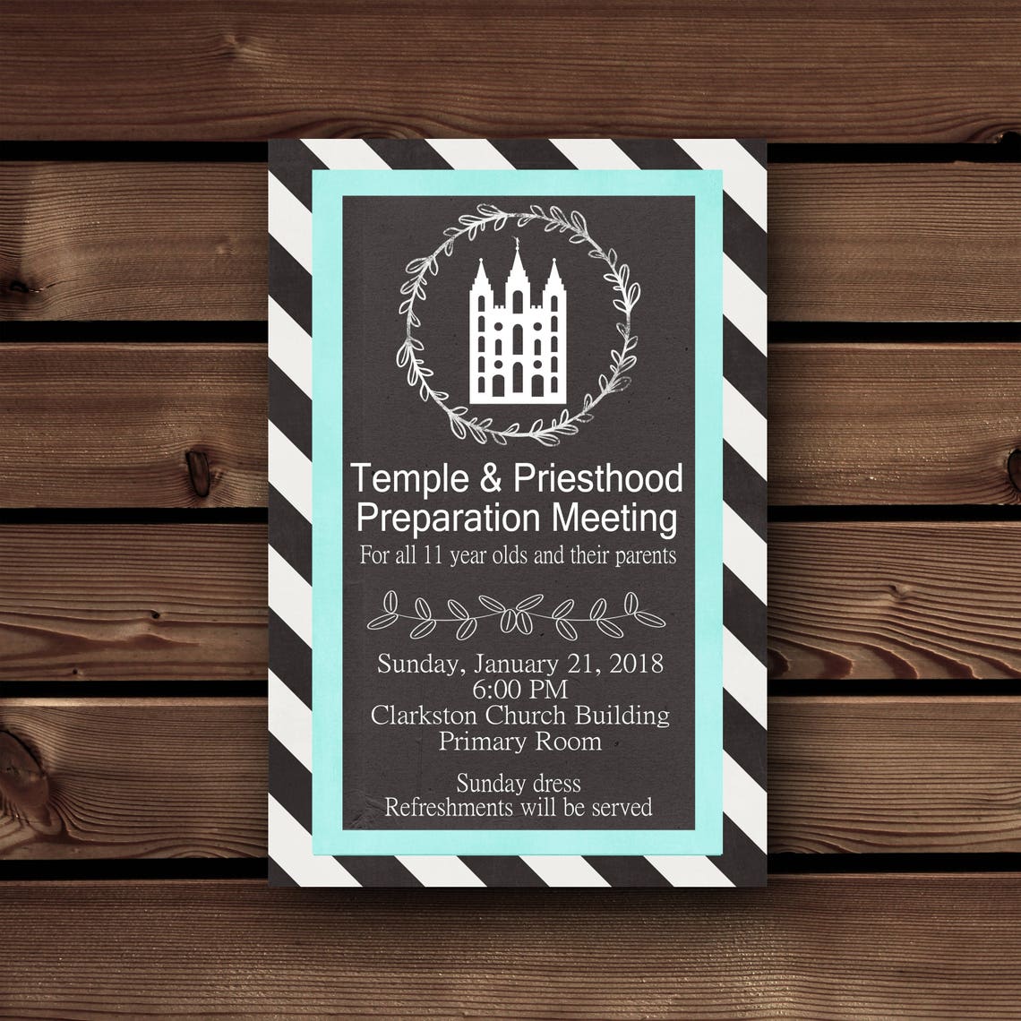 LDS Temple Priesthood Preparation Invitation Temple | Etsy