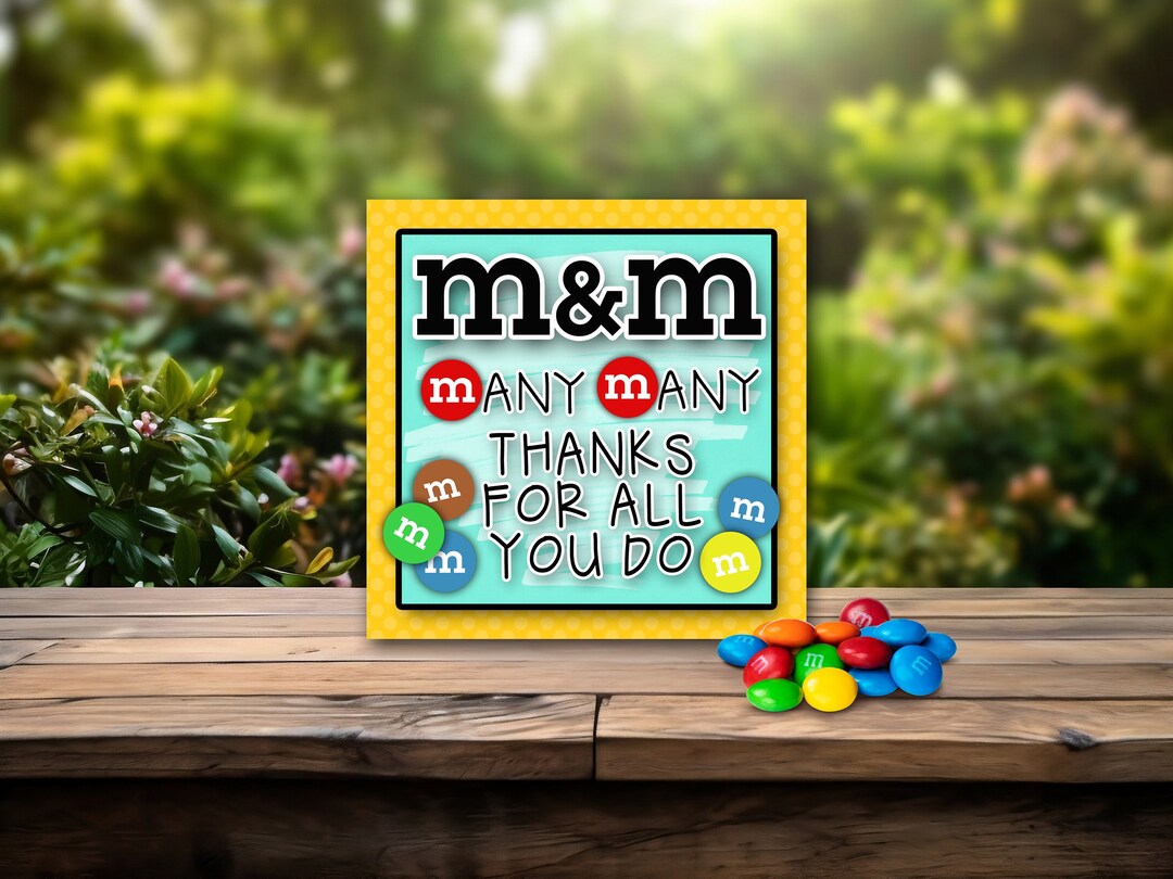 Teacher Thank You Gift, Teacher Appreciation Gift Idea, Printable ...