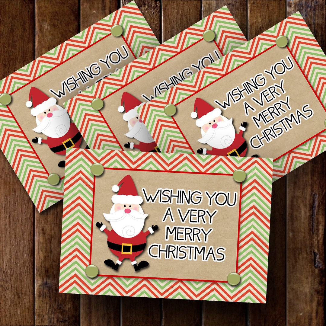 Christmas Tags Printable, Christmas Card, Christmas Gift Tags, Santa ...