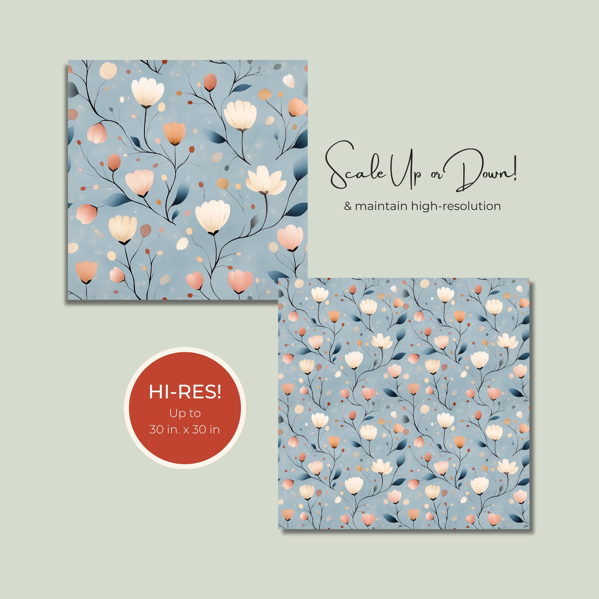 Dutch Floral Digital Seamless Patterns, Dutch Floral Christmas Gift ...