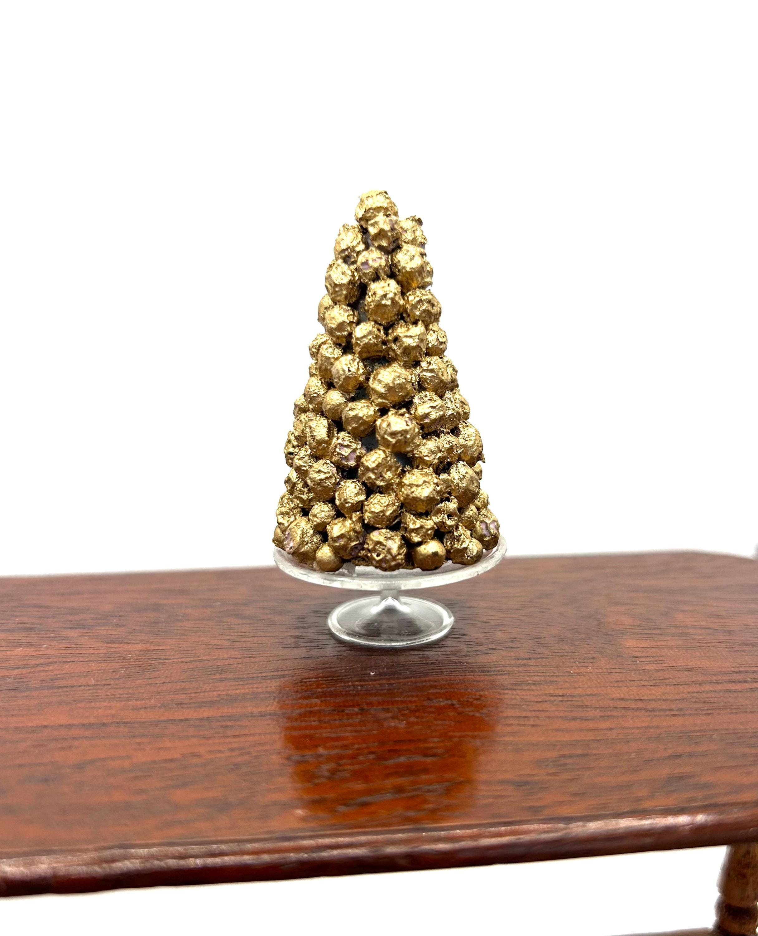 1:12 Scale Miniature Ferrero Rocher Tower on Glass Cake Stand for Dolls ...