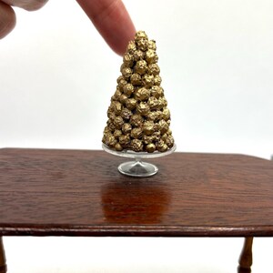 1:12 Scale Miniature Ferrero Rocher Tower on Glass Cake Stand for Dolls ...