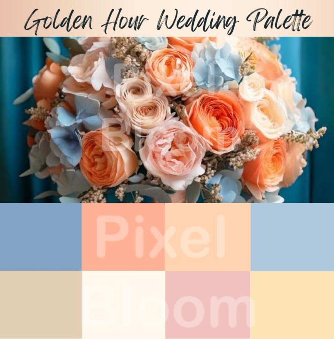 Golden Hour Wedding Color Palette With Hex, CMYK, and RGB Codes - Etsy