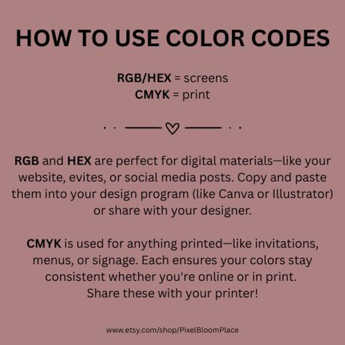 Bold Romantic Color Palette With Hex, CMYK, and RGB Codes - Etsy