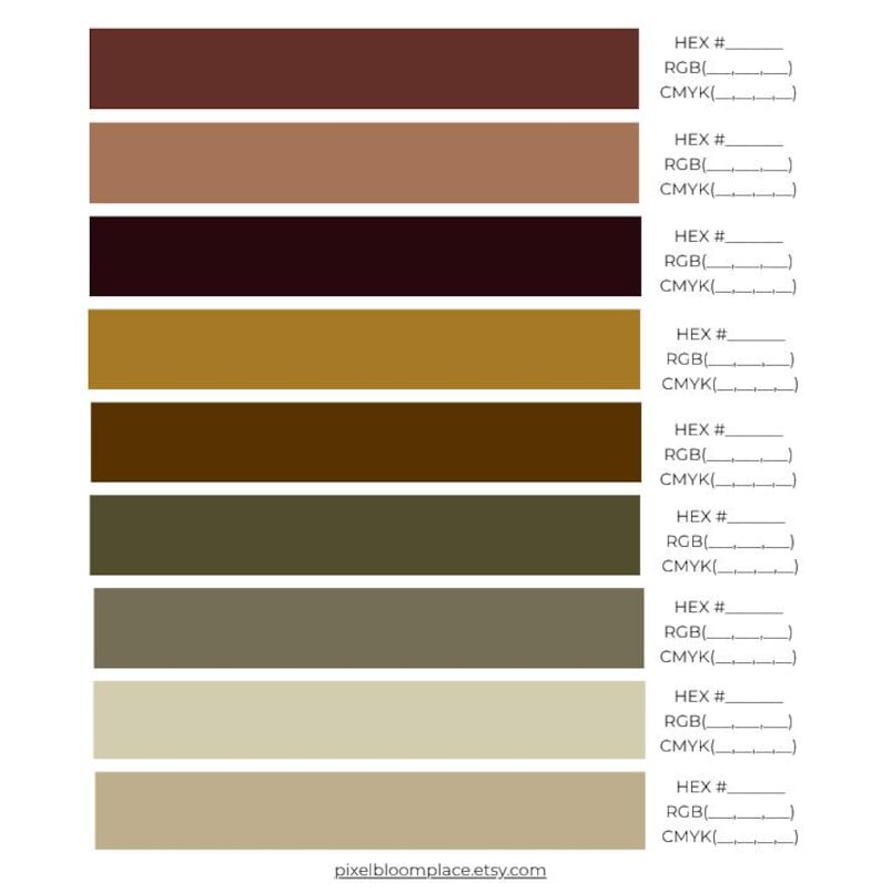 Moody Autumn Romance Color Palette -- HEX, CMYK, and RGB Codes for ...
