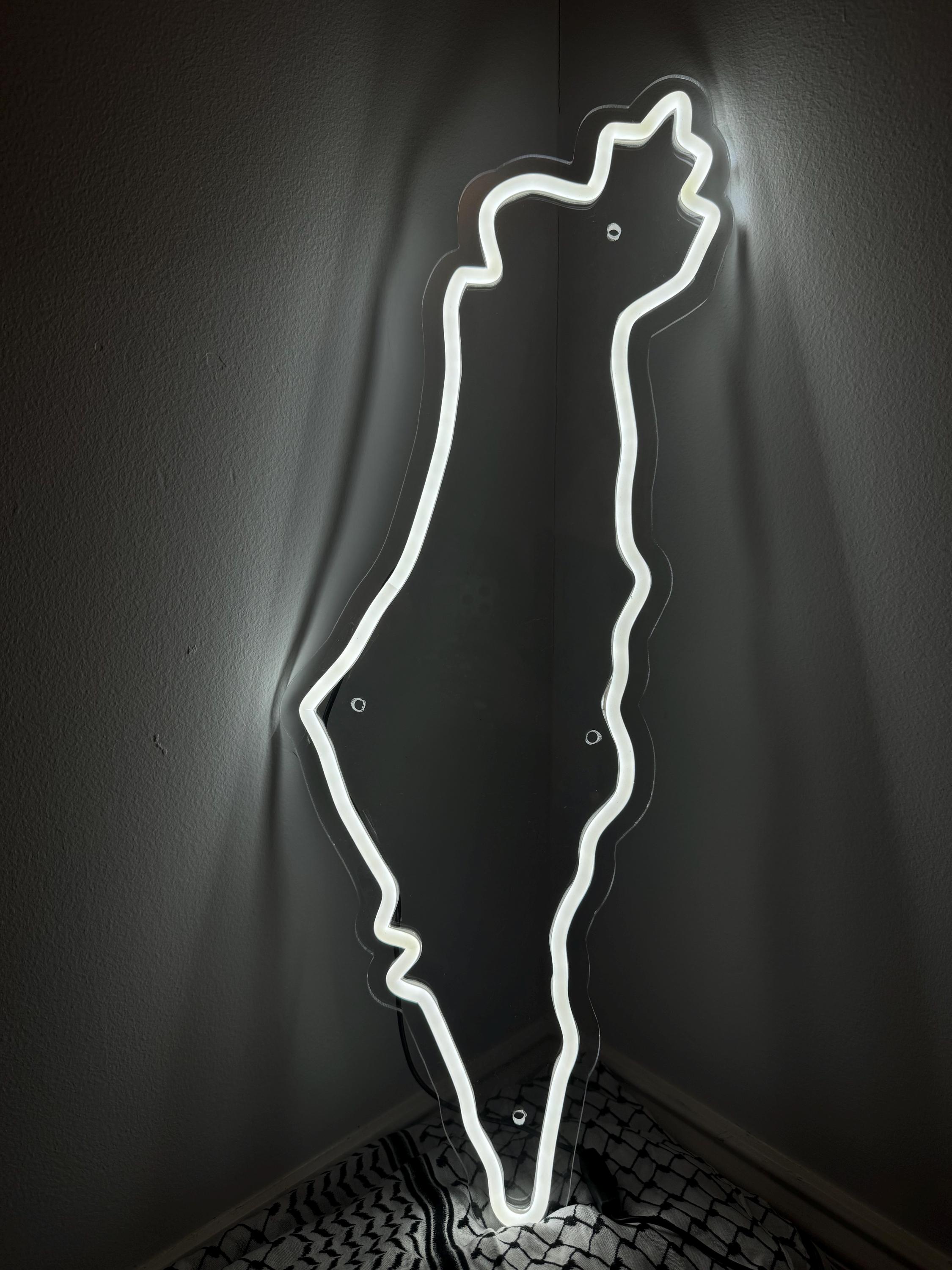 Palestine Map Led Light - Etsy