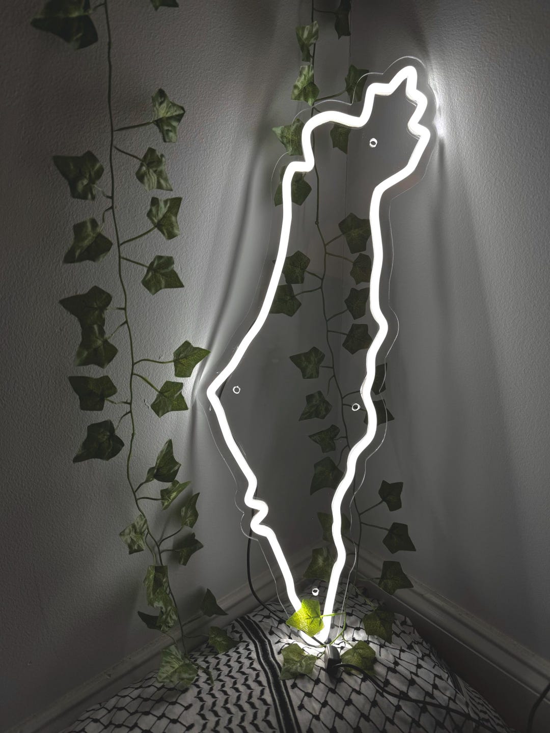 Palestine Map Led Light - Etsy