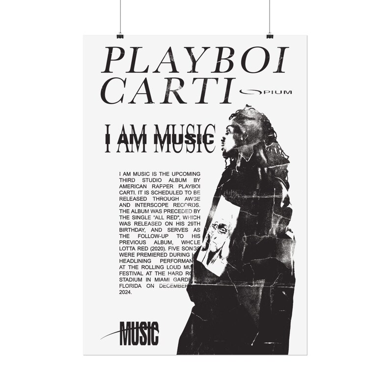 Playboi Carti I Am Music Rap Poster New Album Wall Art Print - Etsy