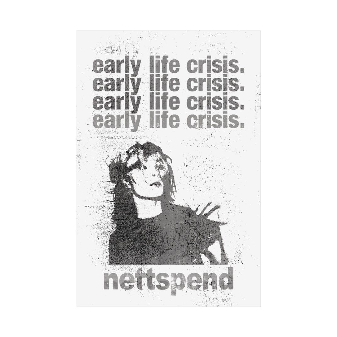 Nettspend Early Life Crisis Poster New Album Wall Art Print Hip Hop Rap ...