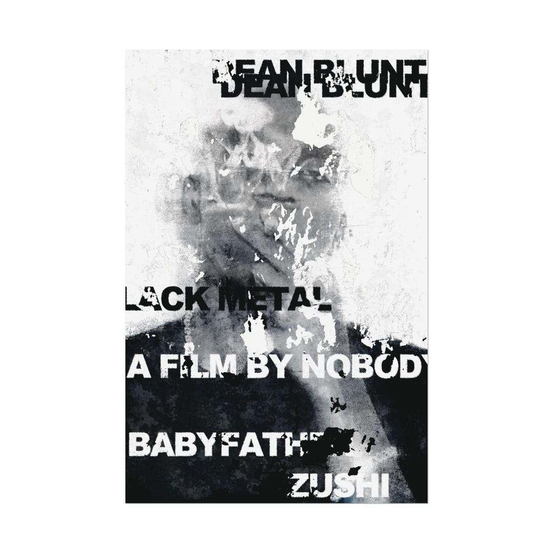 Dean Blunt Poster New Album Wall Art Print Rap Hiphop Rock Alternative ...