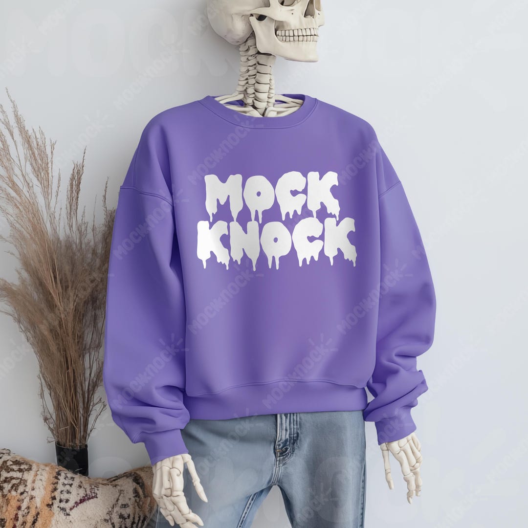Gildan 18000 Violet Sweatshirt Mockup | G180 Violet Crewneck Mockup ...