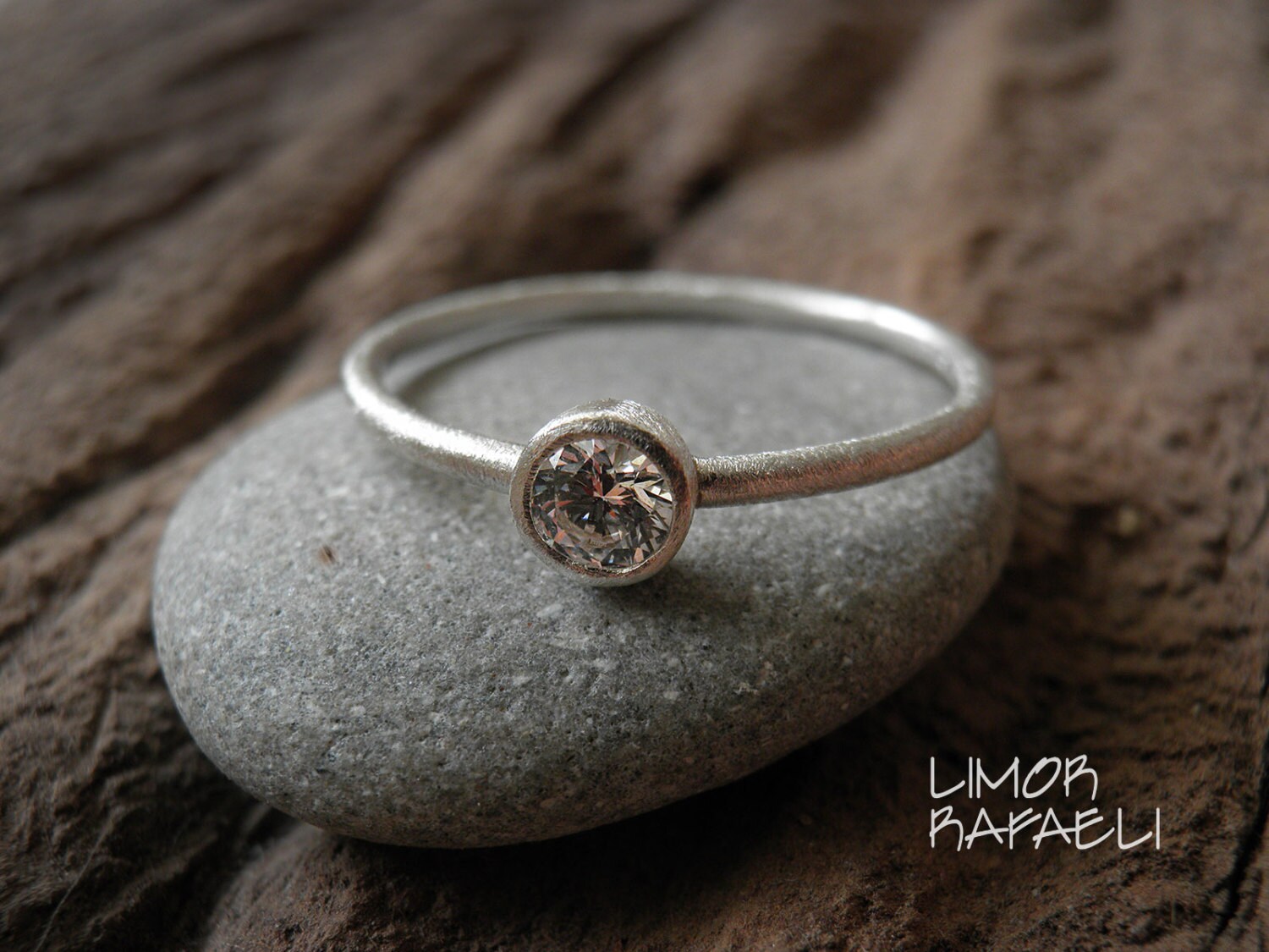 Engagement Ring Classic Clear Zirconia Ring Sterling Silver - Etsy