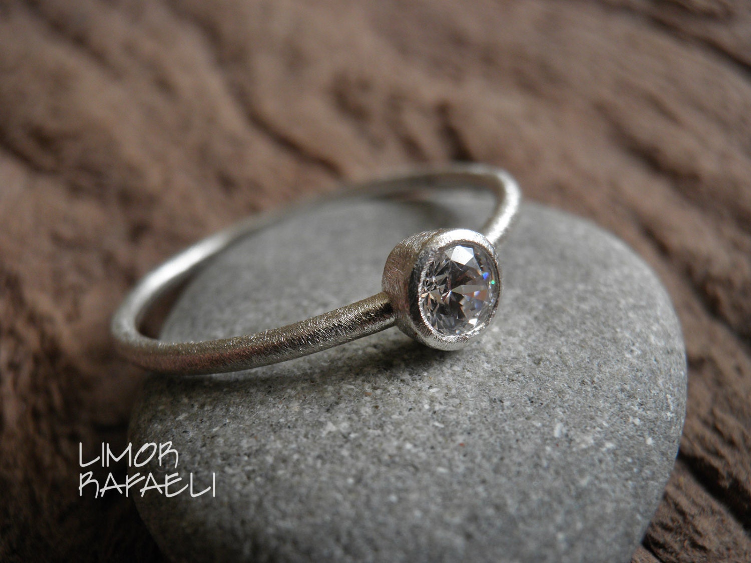 Engagement Ring Classic Clear Zirconia Ring Sterling Silver - Etsy