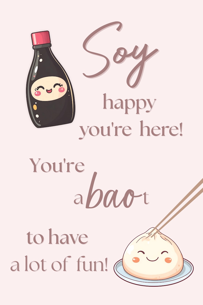 Dumpling Bao Party Welcome Sign: Customizable Baby Shower Birthday ...