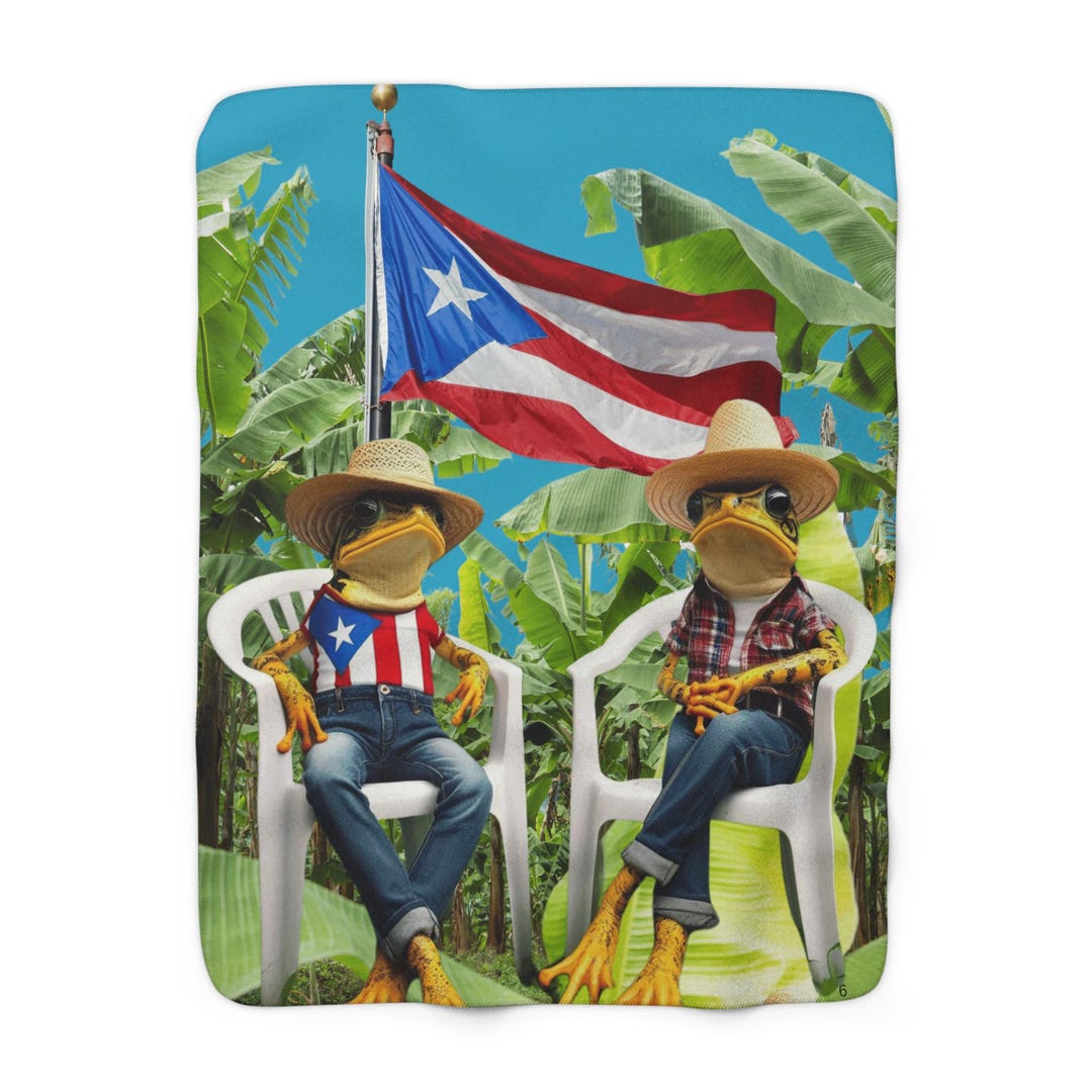 Puerto Rican Heritage Blanket With Unique Designs Sherpa Fleece Blanket ...