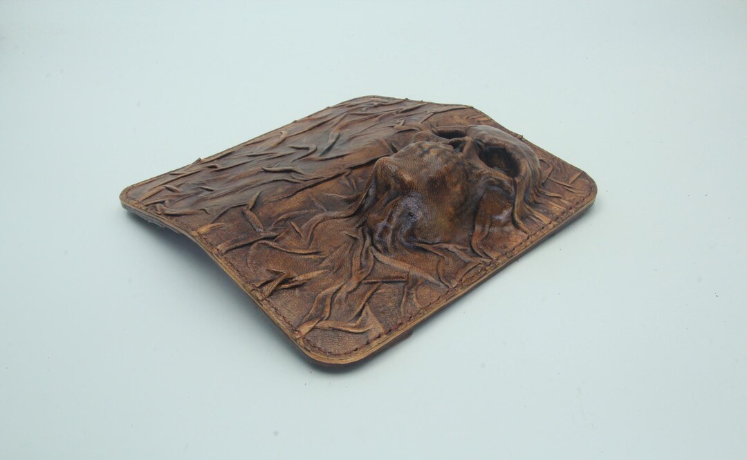 Personalized Skull Bossed Leather Wallet, Bifold Wallet, Leather Purse ...