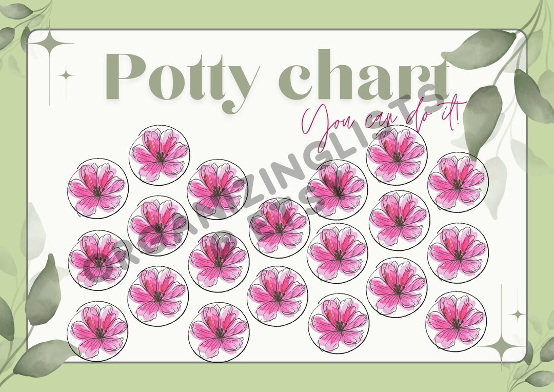 Potty Chart Flowers - Etsy