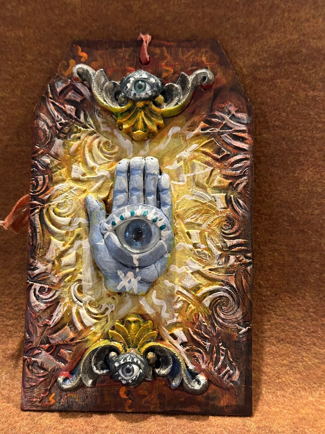 Hand of Protection With Triple Eyes - Etsy