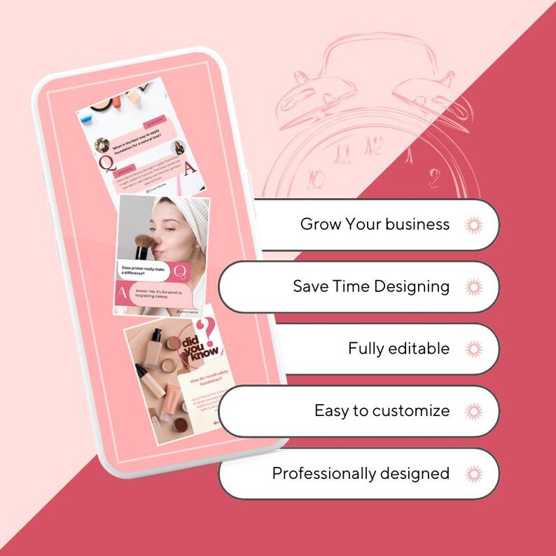 20 Editable Makeup Q&A Canva Templates | Social Media Beauty Question ...