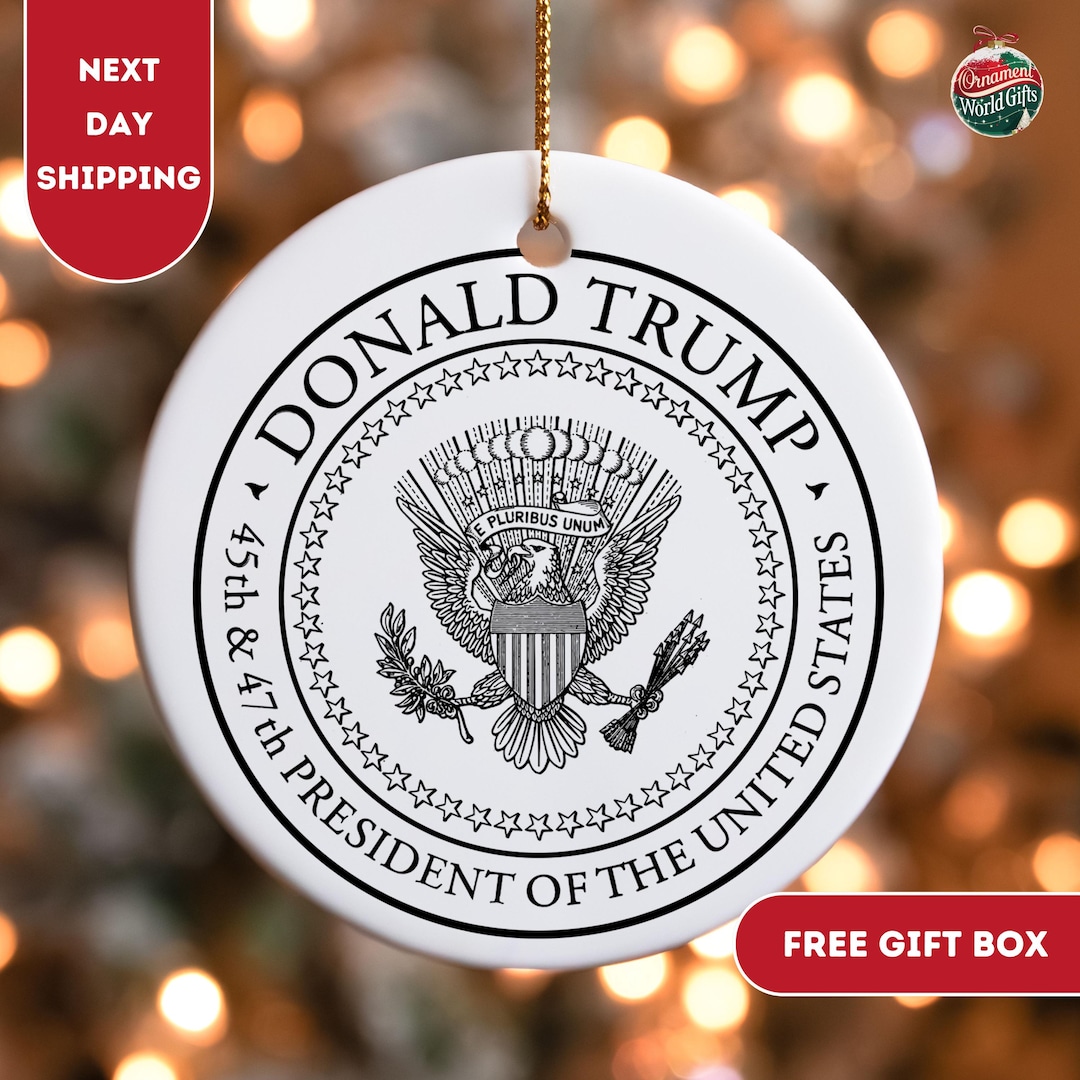 President Donald Trump Ornament 47th President of the United States ...