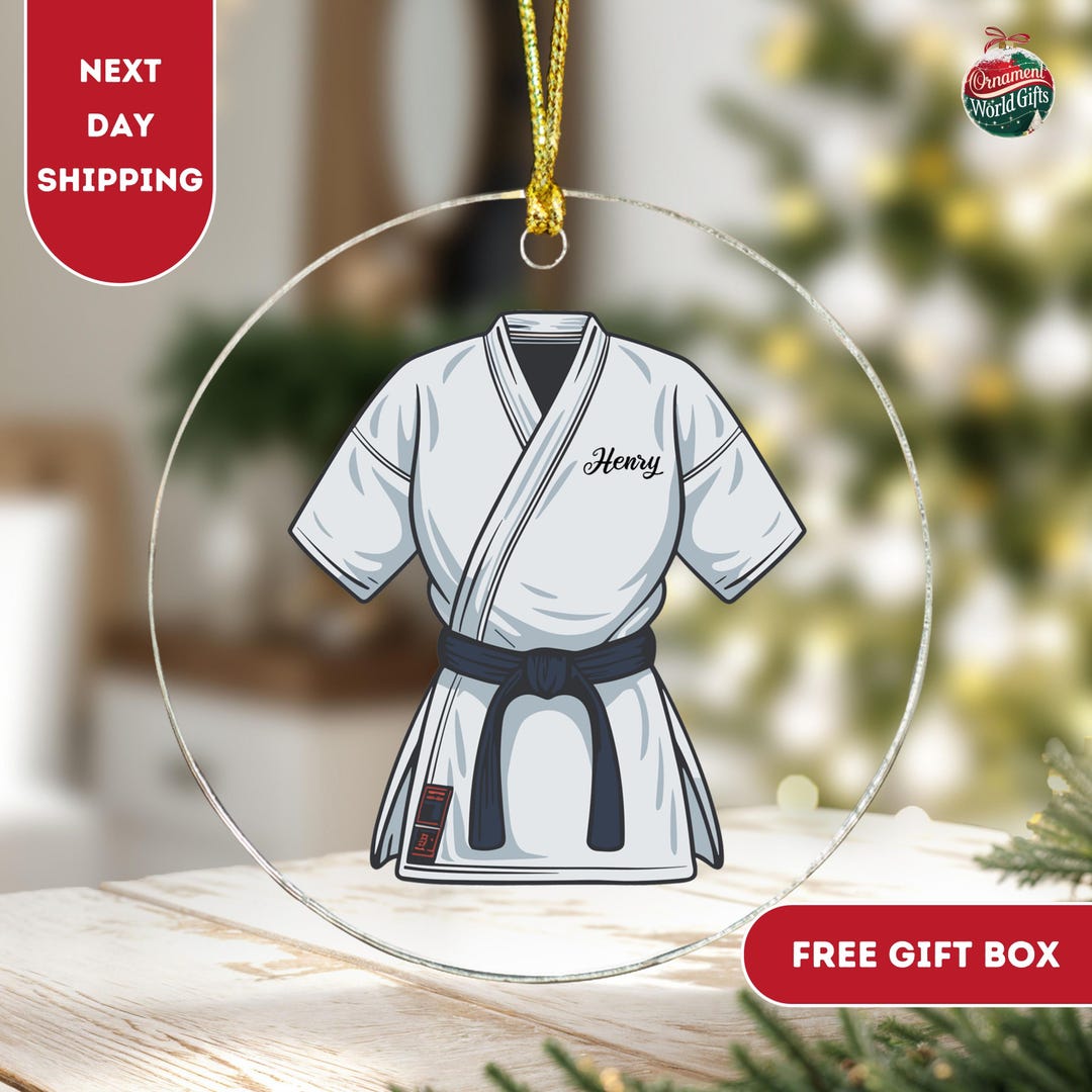 Personalized Ornament, Gift for Martial Arts Karate Jiu Jitsu Judo ...