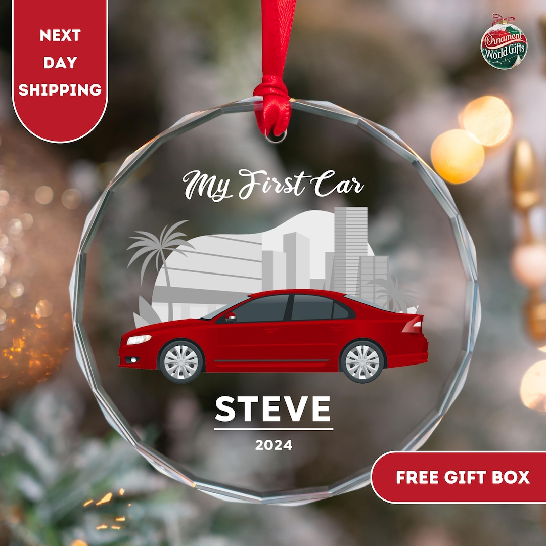 My First Car Ornament, Personalized New Car Ornament 2024, New Driver ...