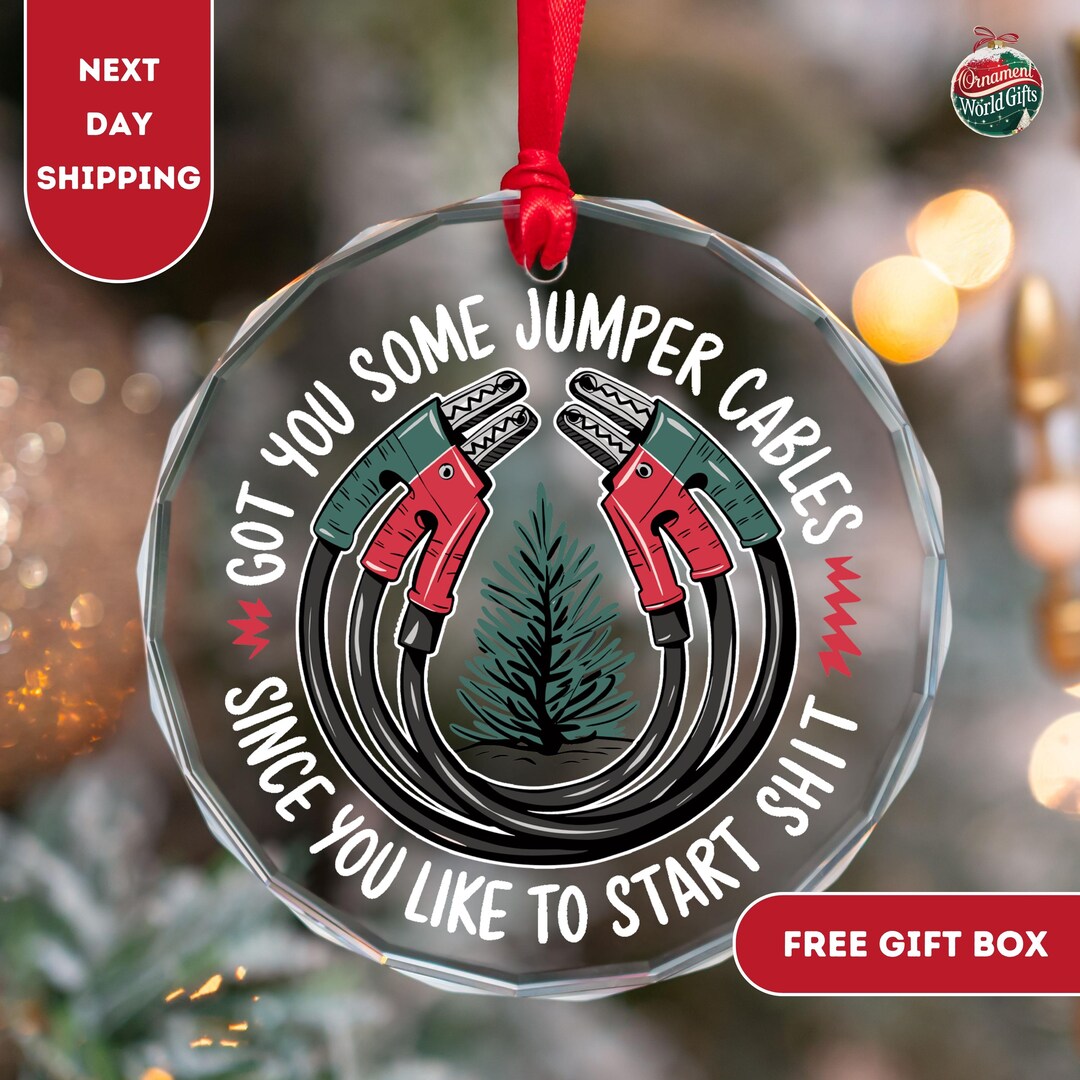 Jumper Cable Christmas Ornament, Jumper Cable, Christmas Tree Ornament ...