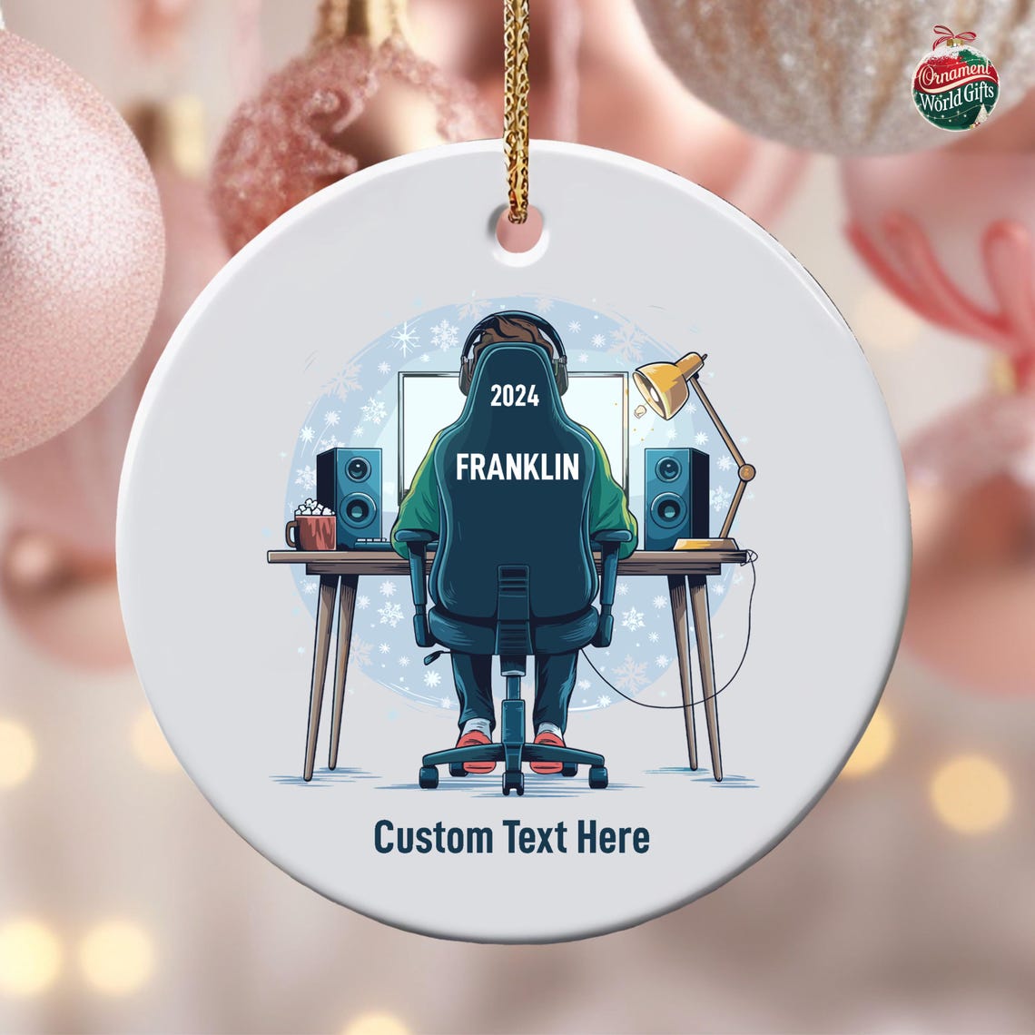 Custom Computer Programmer Christmas 2D Ornament, Gift for Computer ...