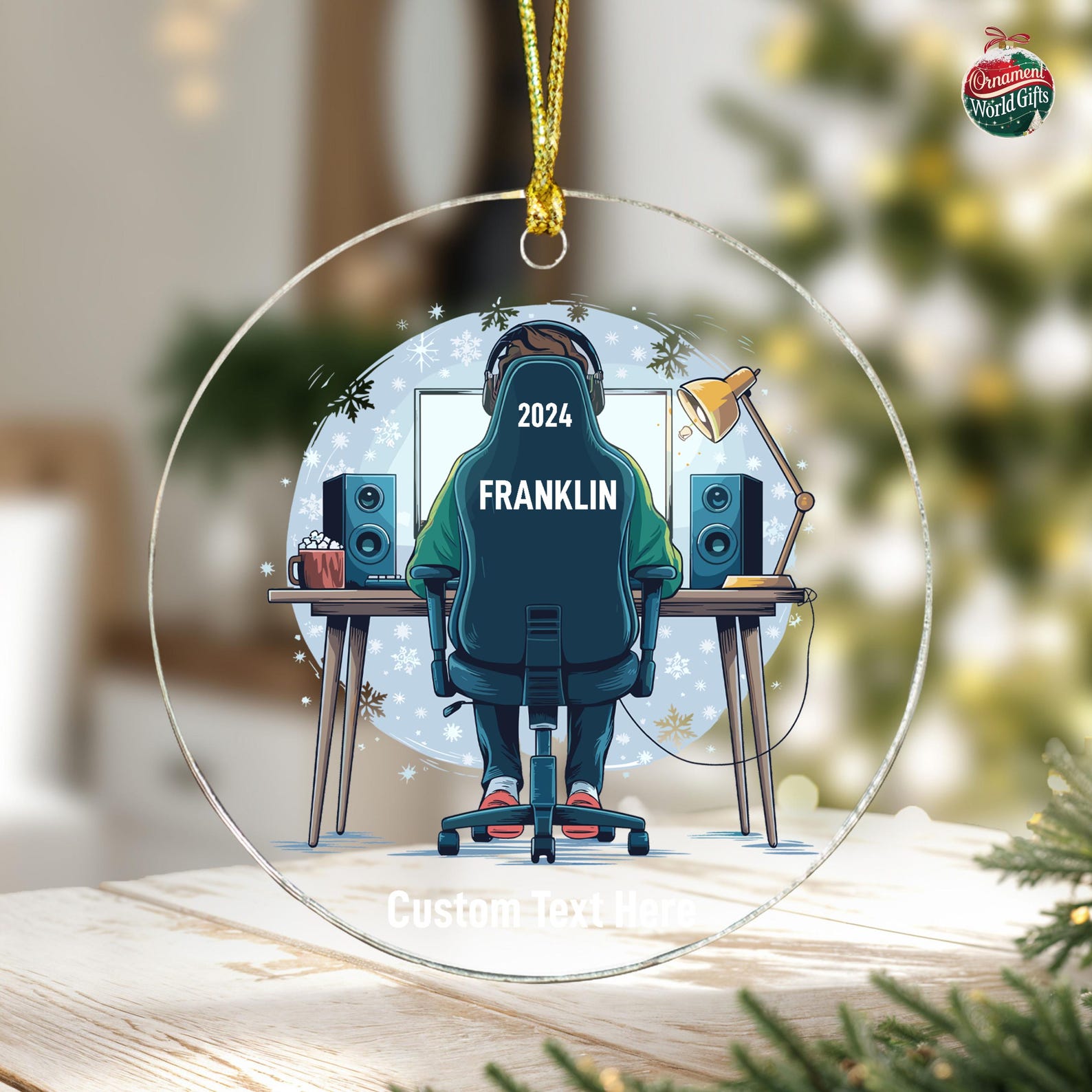 Custom Computer Programmer Christmas 2D Ornament, Gift for Computer ...