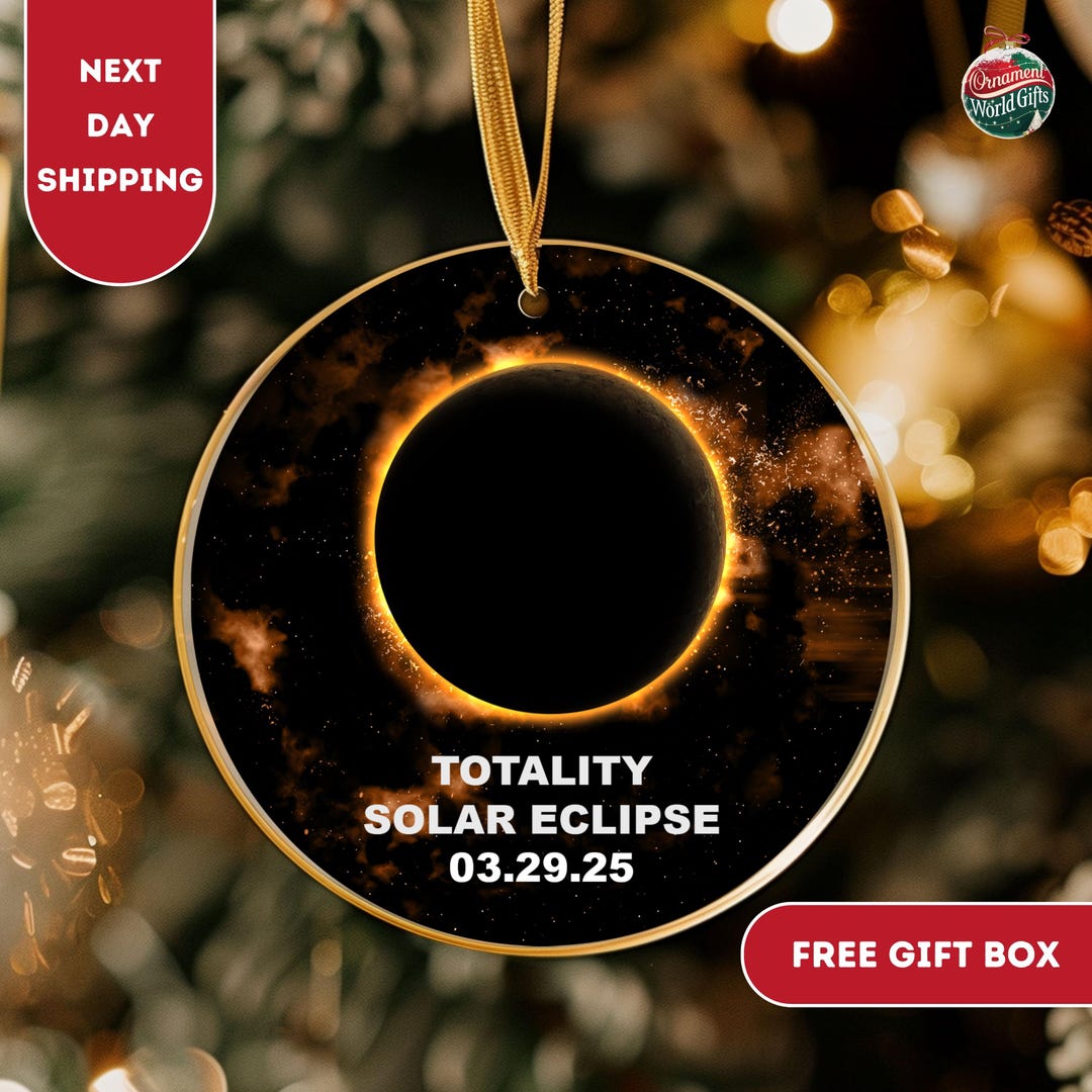 Missouri Totality Solar Eclipse 2025 Personalized Ornament Glass, Metal ...