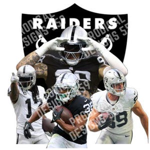 Maxx Crosby, Devante Adams, Zamir White and Brock Bowers SVG & PNG ...