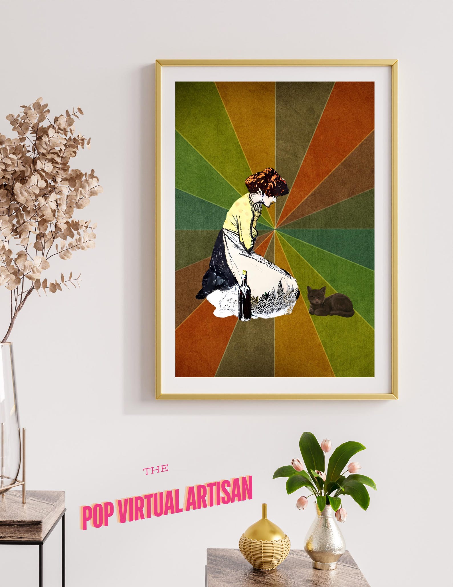 Vintage Childless Cat Lady Poster Print Retro Wall Art Digital Download ...