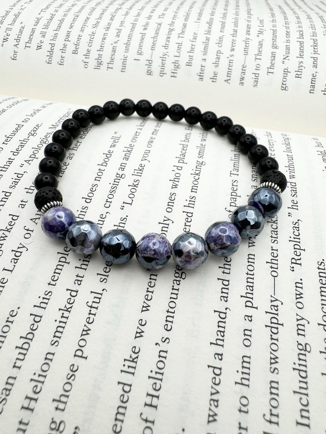 Rhysand ACOTAR Character Trait Energy Crystal Stretch Bracelet - Etsy